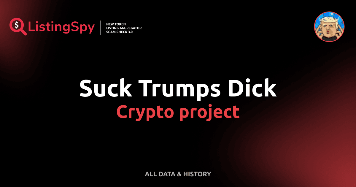 Suck Trumps Dick crypto project: STD token listings, events, analysis | ListingSpy