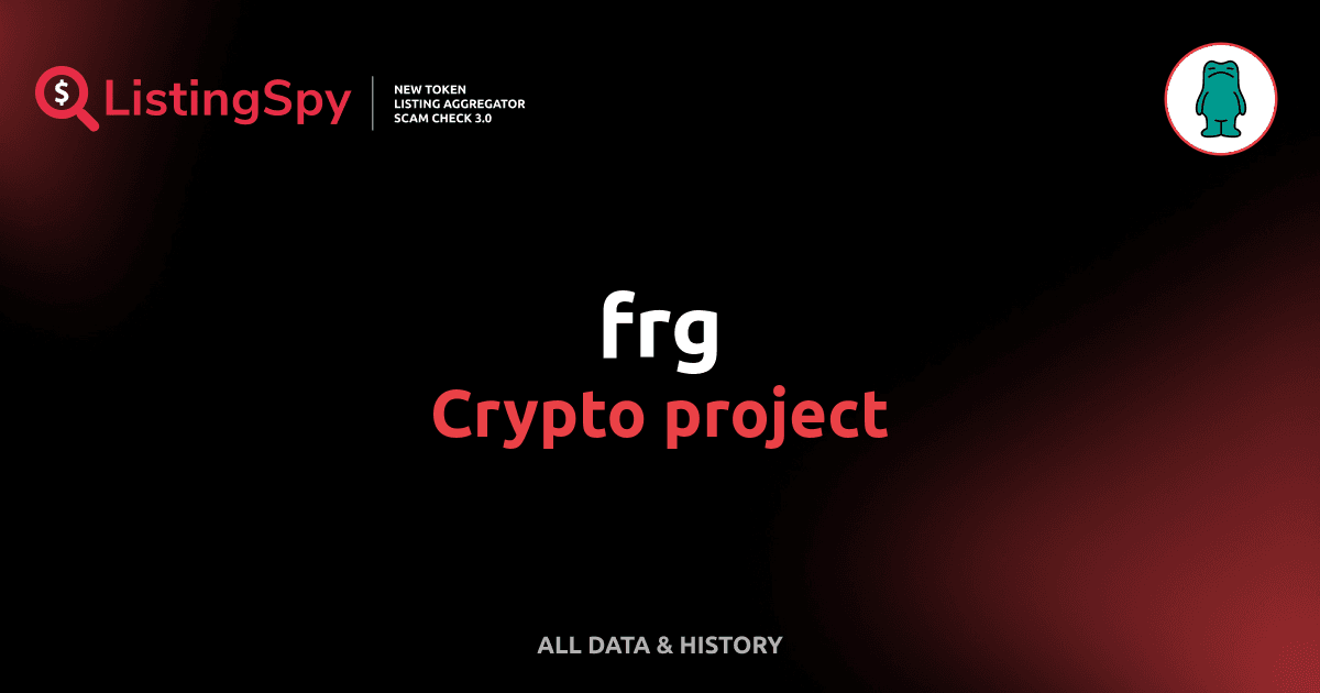 frg crypto project: frg token listings, events, analysis | ListingSpy