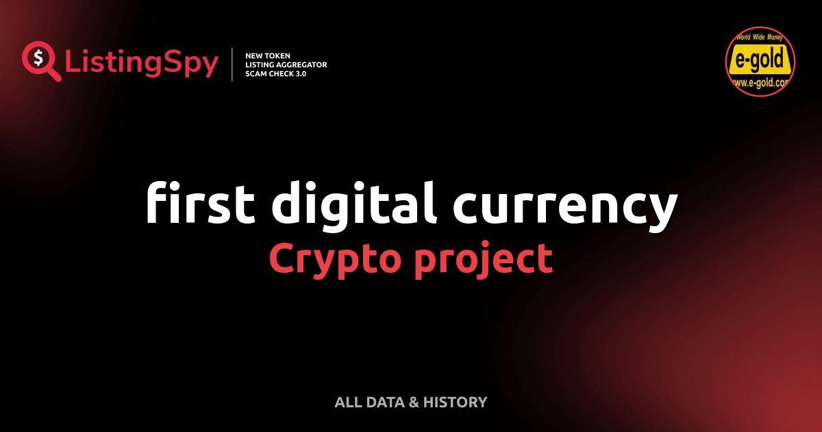 first digital currency crypto project: eGold token listings, events ...