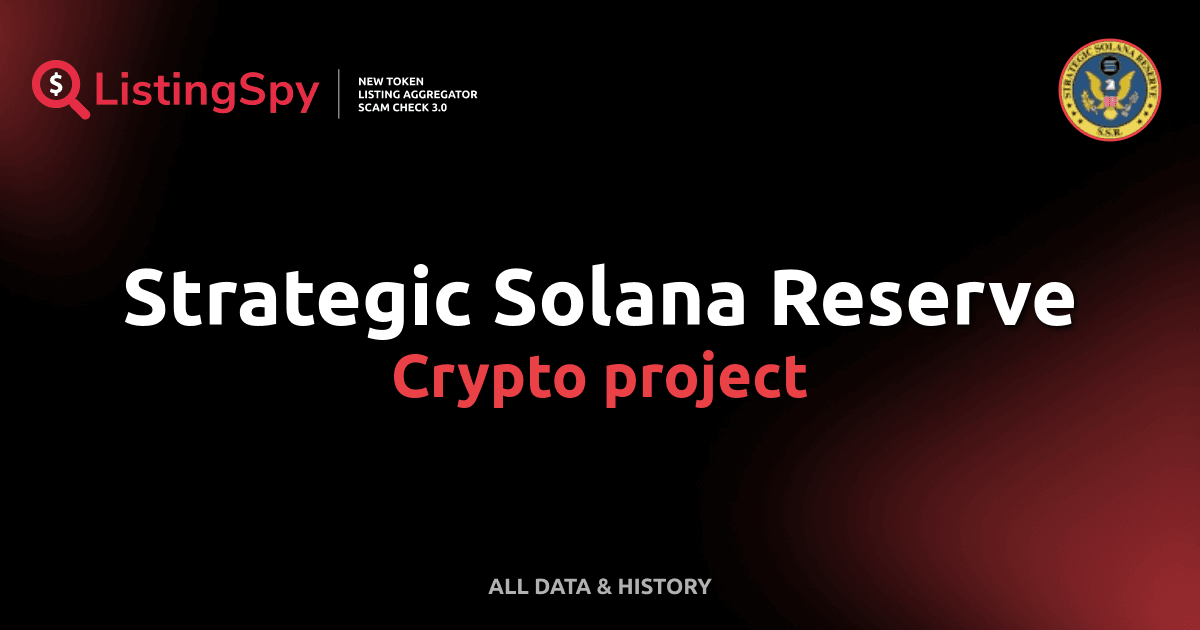 Strategic Solana Reserve crypto project: SSR token listings, events ...