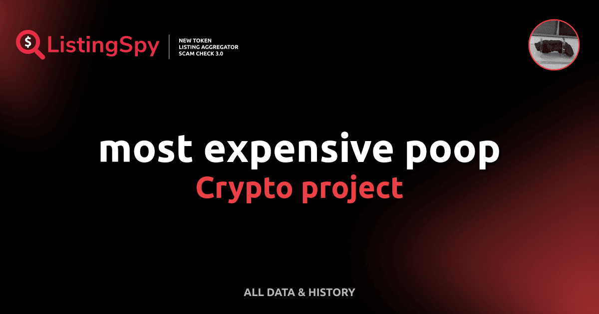 most expensive poop crypto project: poop token listings, events ...