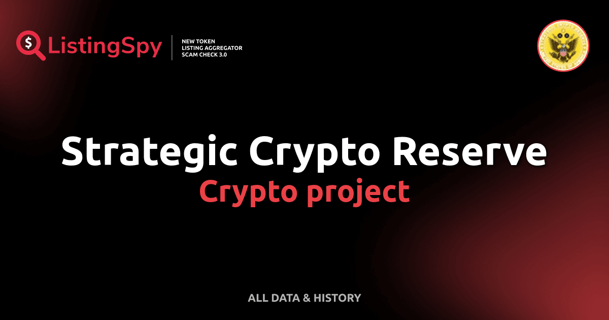 Strategic Crypto Reserve crypto project: SCR token listings, events ...