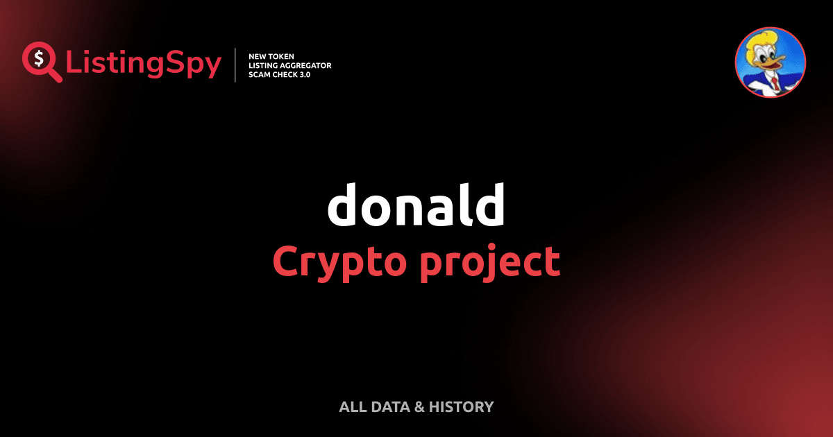 donald crypto project: Dpump token listings, events, analysis | ListingSpy
