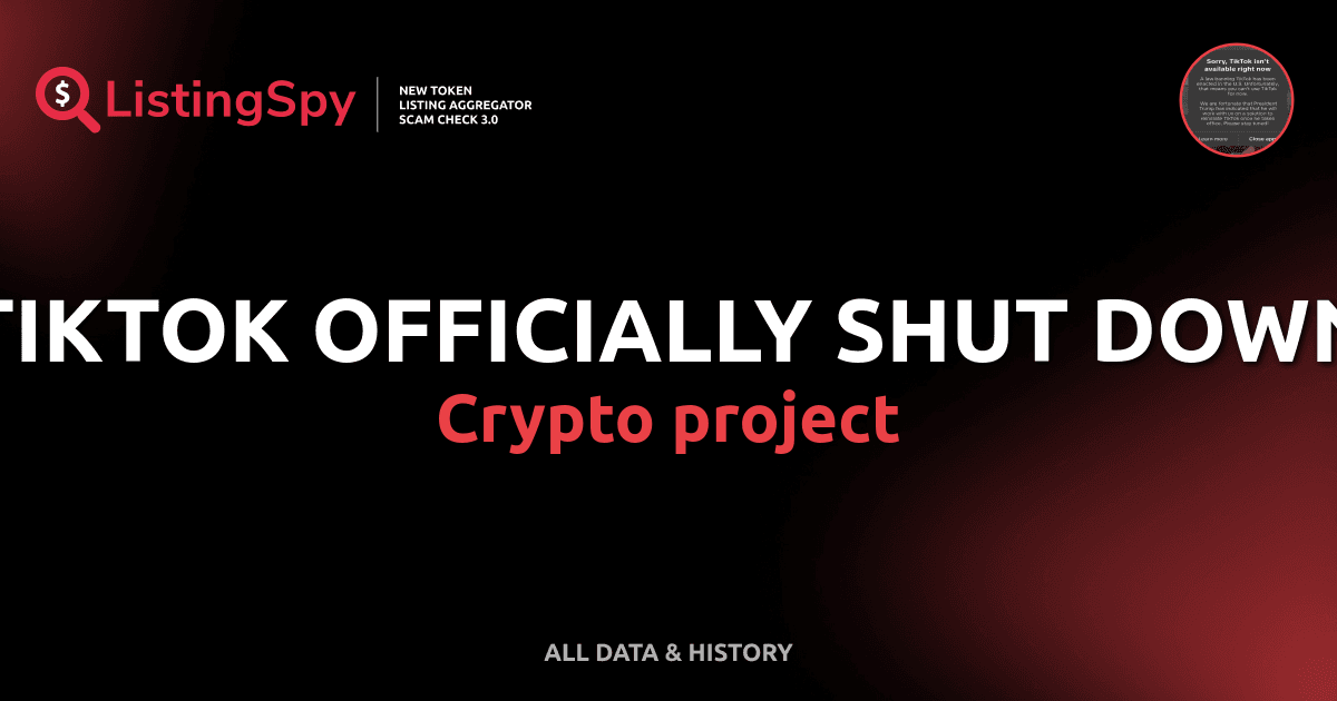 TIKTOK OFFICIALLY SHUT DOWN crypto project: RIPTOK token listings ...