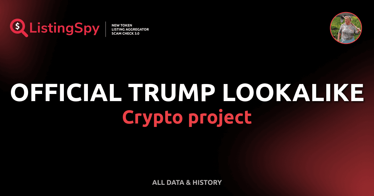OFFICIAL TRUMP LOOKALIKE crypto project: Dolores token listings, events ...