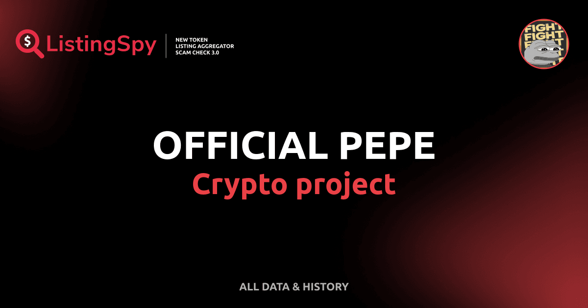 OFFICIAL PEPE crypto project: PEPE token listings, events, analysis ...