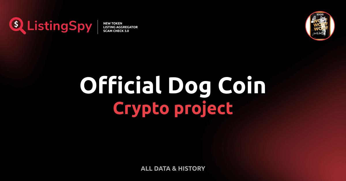 Official Dog Coin crypto project: DOG token listings, events, analysis ...