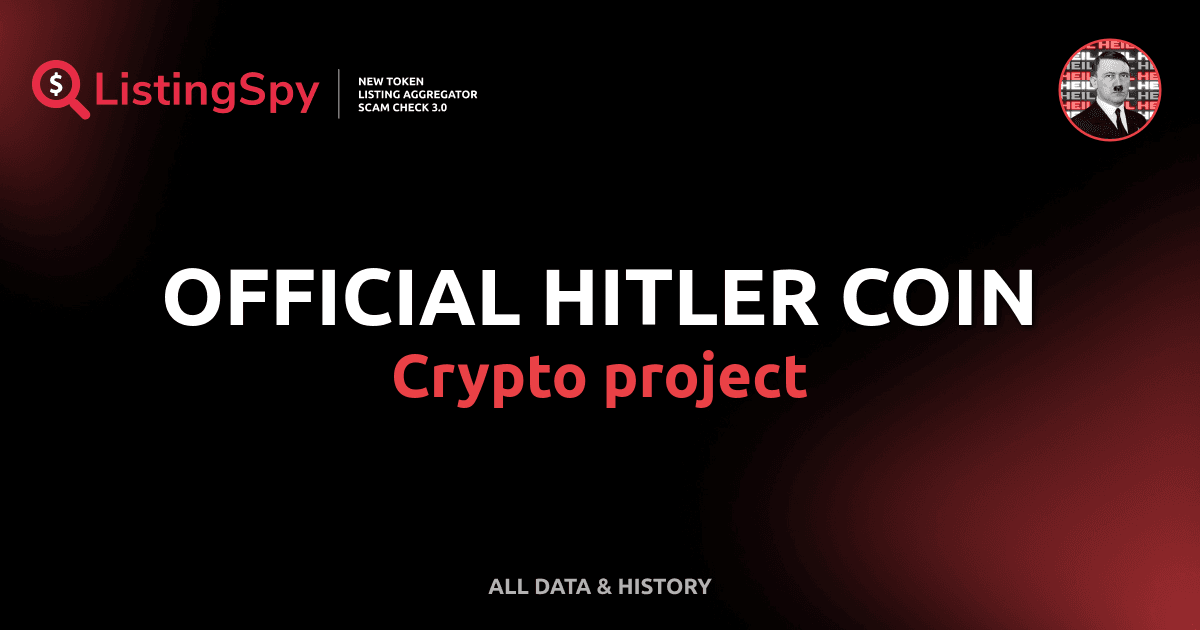 OFFICIAL HITLER COIN crypto project: HITLER token listings, events ...