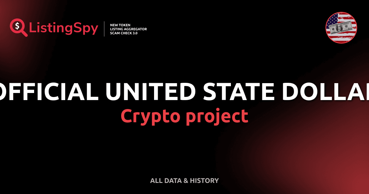 OFFICIAL UNITED STATE DOLLAR crypto project: USD token listings, events ...