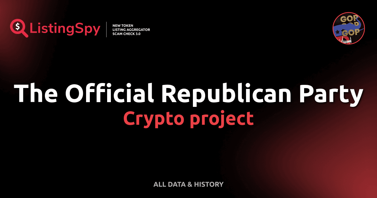 The Official Republican Party crypto project: GOP token listings ...