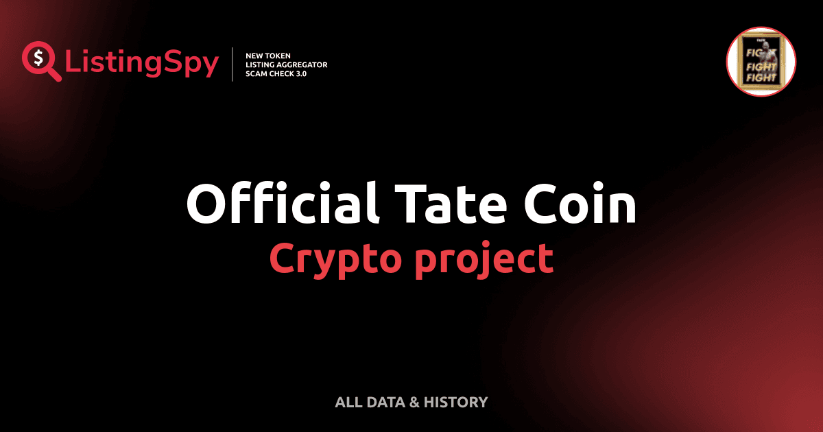 Official Tate Coin crypto project: TATE token listings, events ...