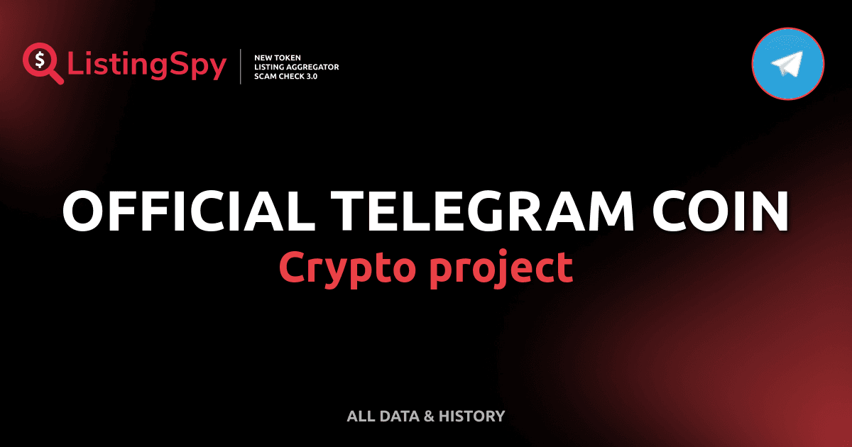 OFFICIAL TELEGRAM COIN crypto project: TELEGRAM token listings, events ...