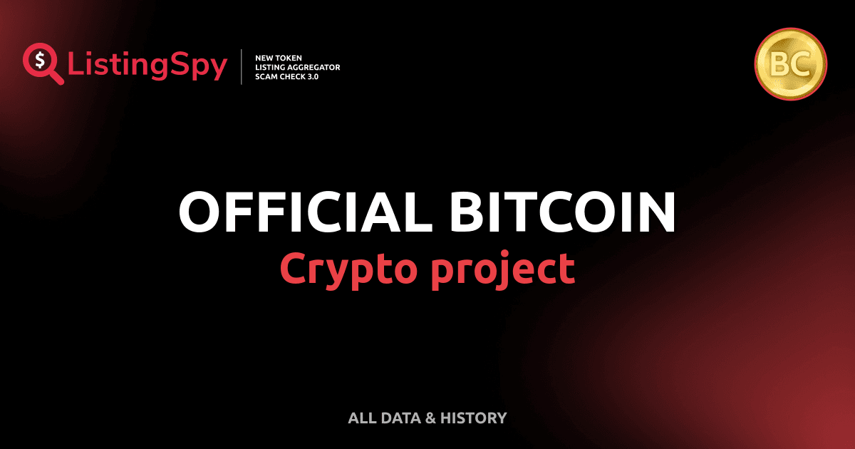 OFFICIAL BITCOIN crypto project: BC token listings, events, analysis ...