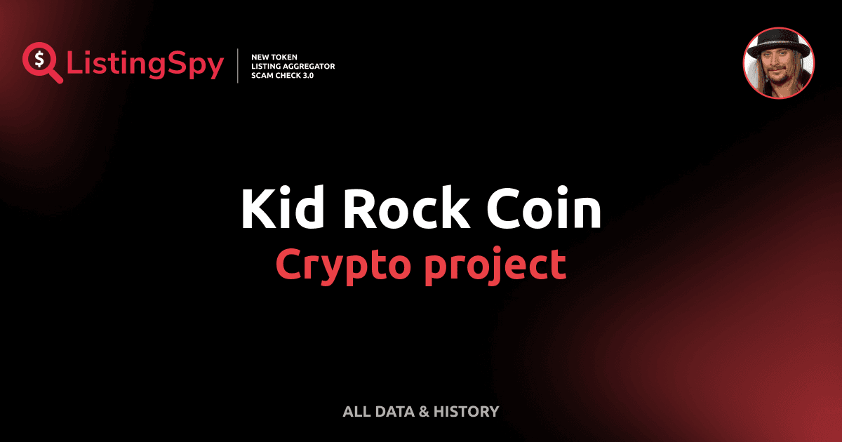 Kid Rock Coin crypto project: KRC token listings, events, analysis | ListingSpy