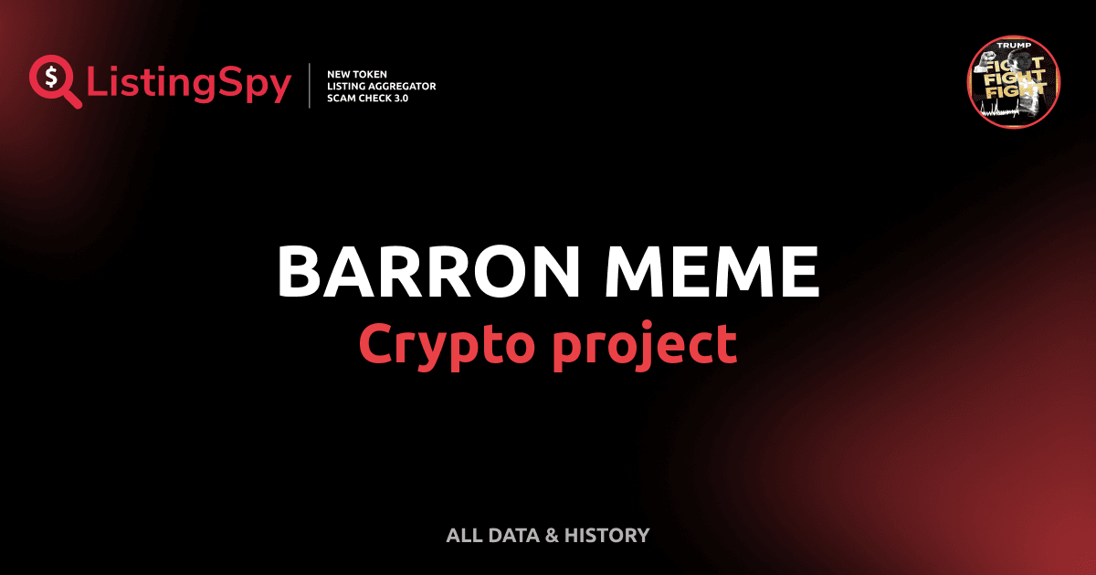 BARRON MEME crypto project: BARRON token listings, events, analysis ...