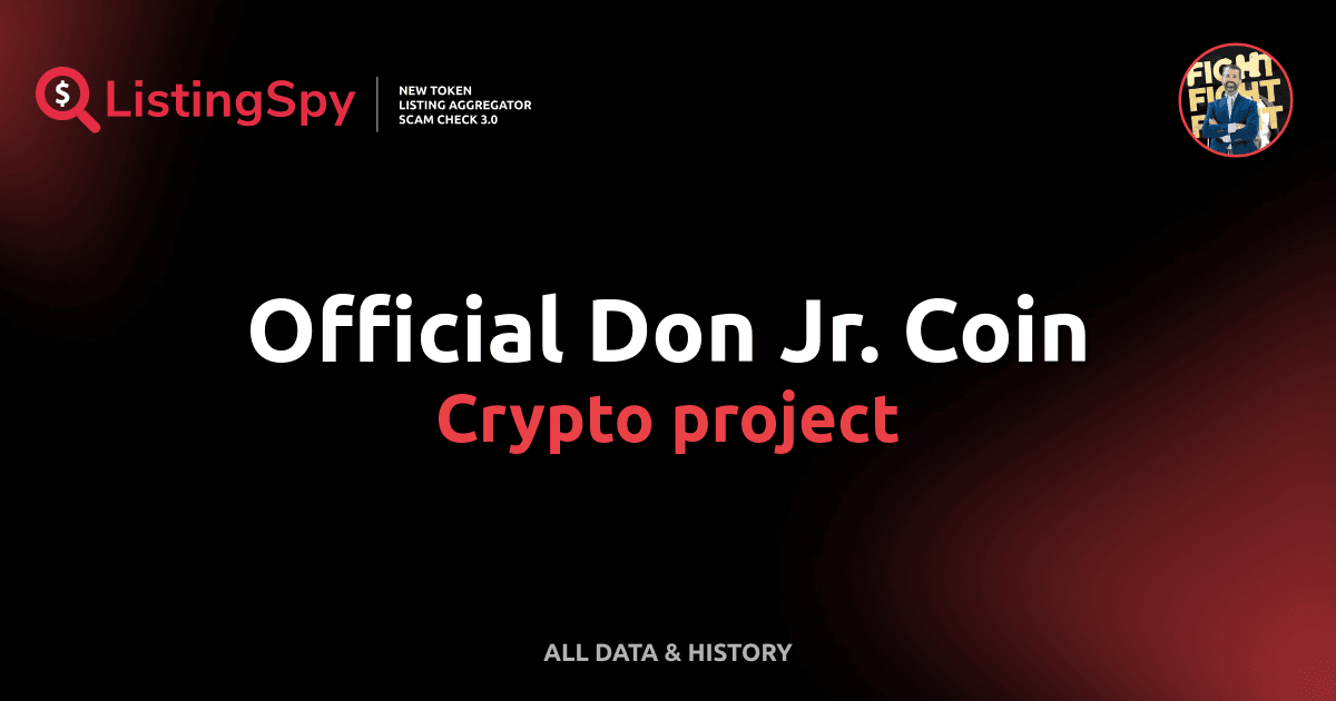 Official Don Jr. Coin crypto project: DonJr token listings, events ...