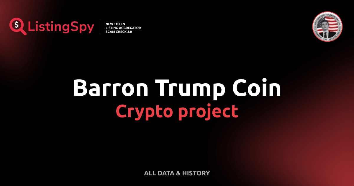 Barron Trump Coin crypto project: BTC token listings, events, analysis ...