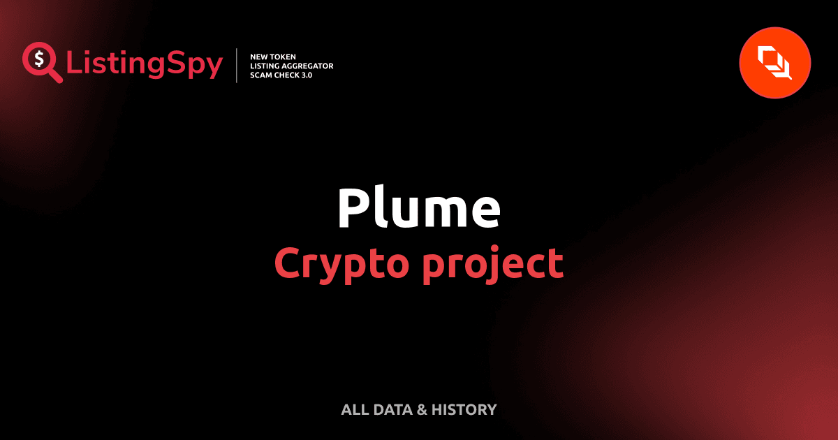 Plume crypto project: PLUME token listings, events, analysis | ListingSpy