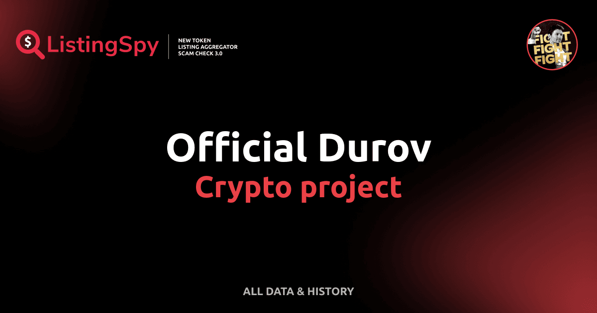 Official Durov crypto project: DUROV token listings, events, analysis ...