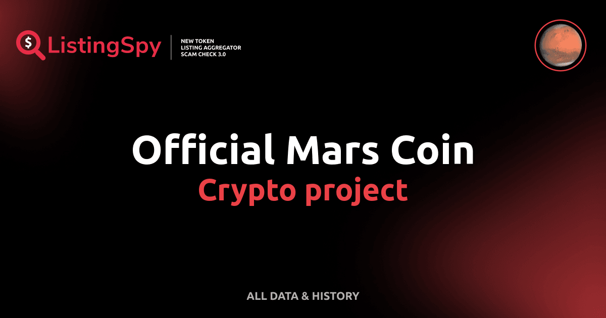 Official Mars Coin crypto project: MARS token listings, events ...