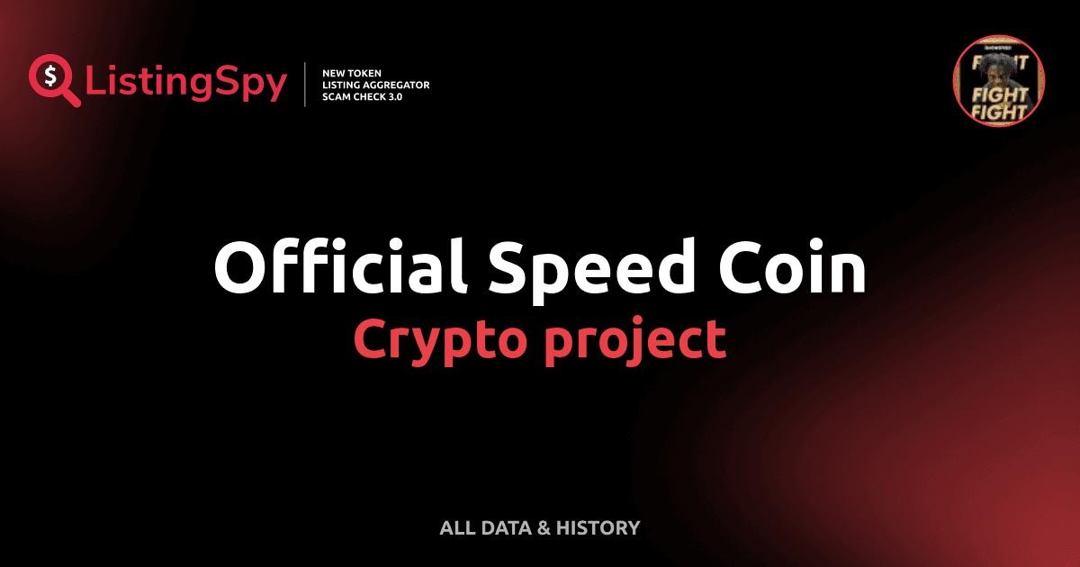 Official Speed Coin crypto project: SPEED token listings, events ...