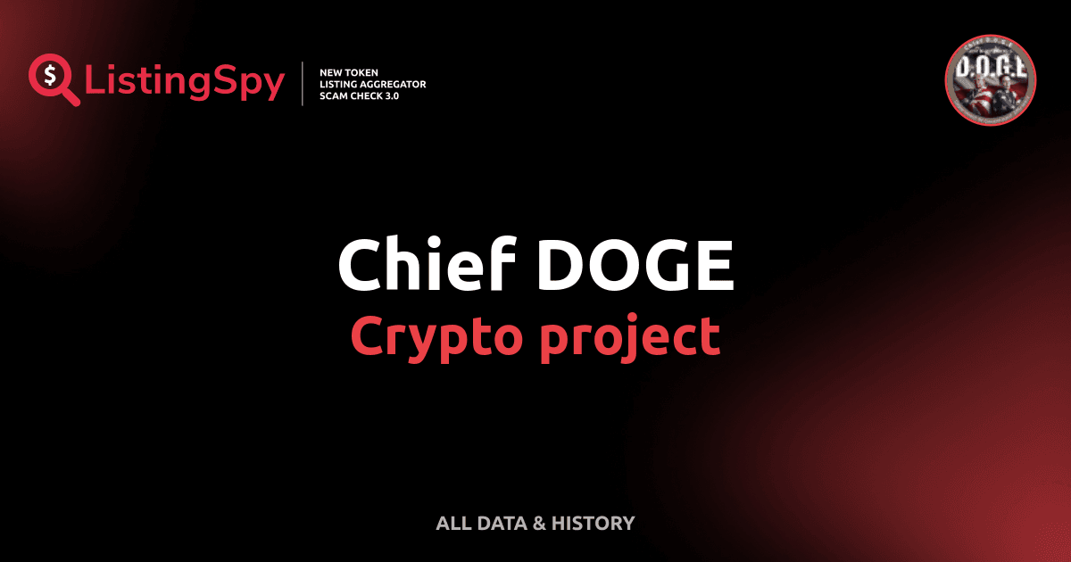Chief DOGE crypto project: CDOGE token listings, events, analysis ...