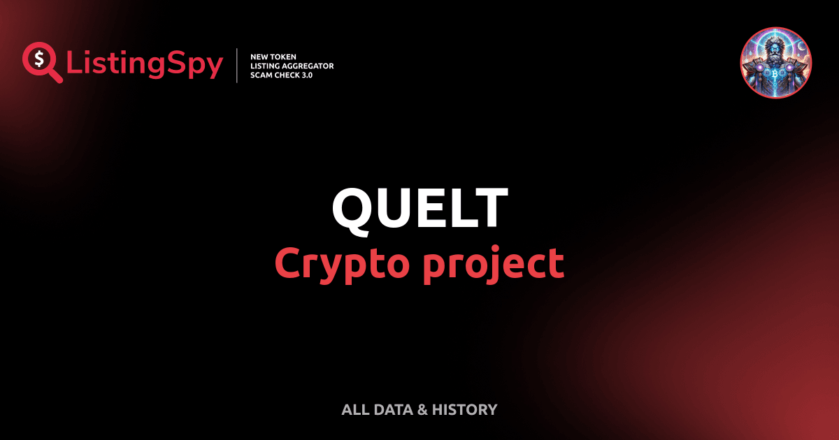 QUELT crypto project: QUELT token listings, events, analysis | ListingSpy