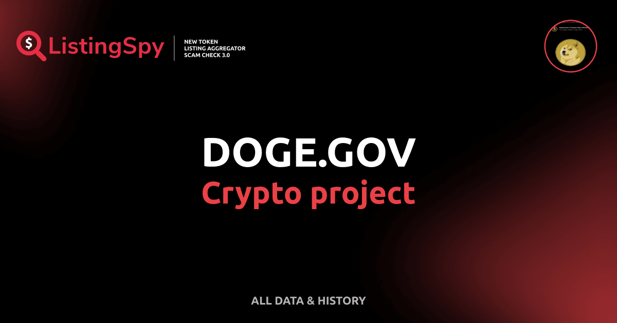 DOGE.GOV crypto project: DOGEGOV token listings, events, analysis ...