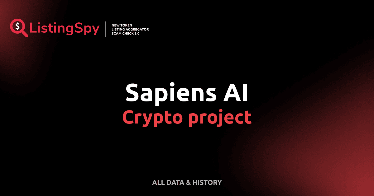 Sapiens AI crypto project: SPN token listings, events, analysis | ListingSpy