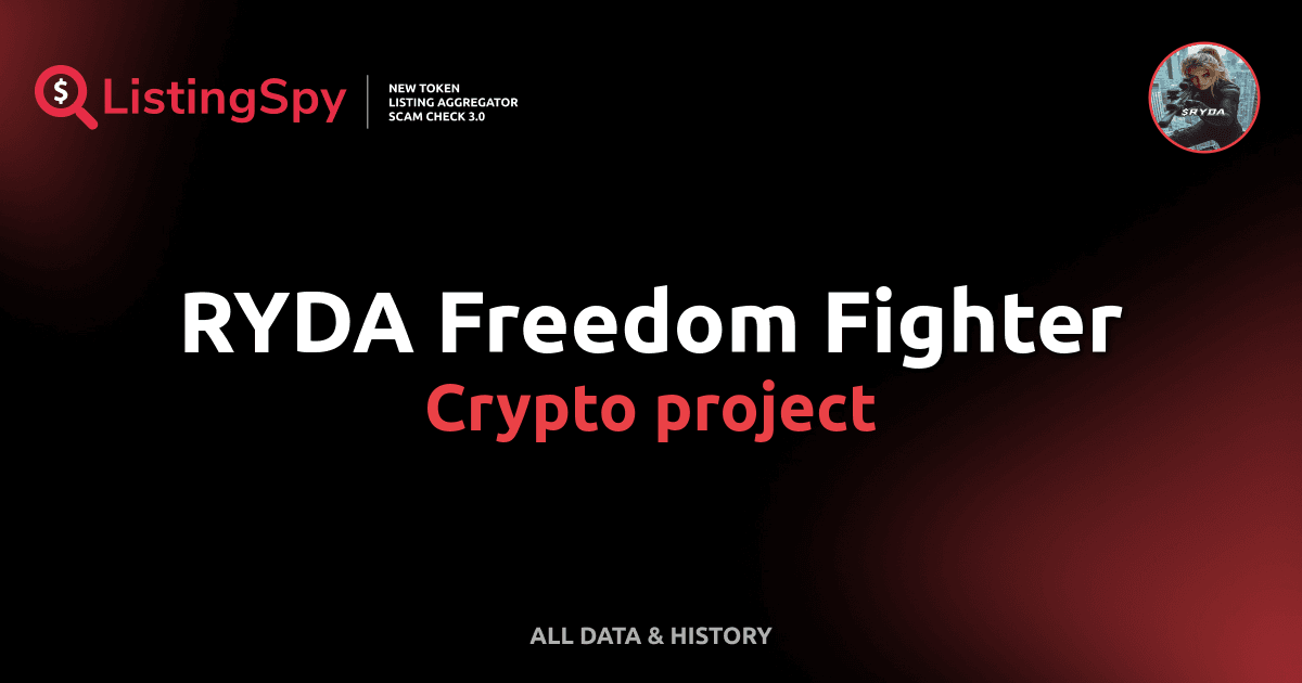 RYDA Freedom Fighter crypto project: RYDA token listings, events, analysis | ListingSpy