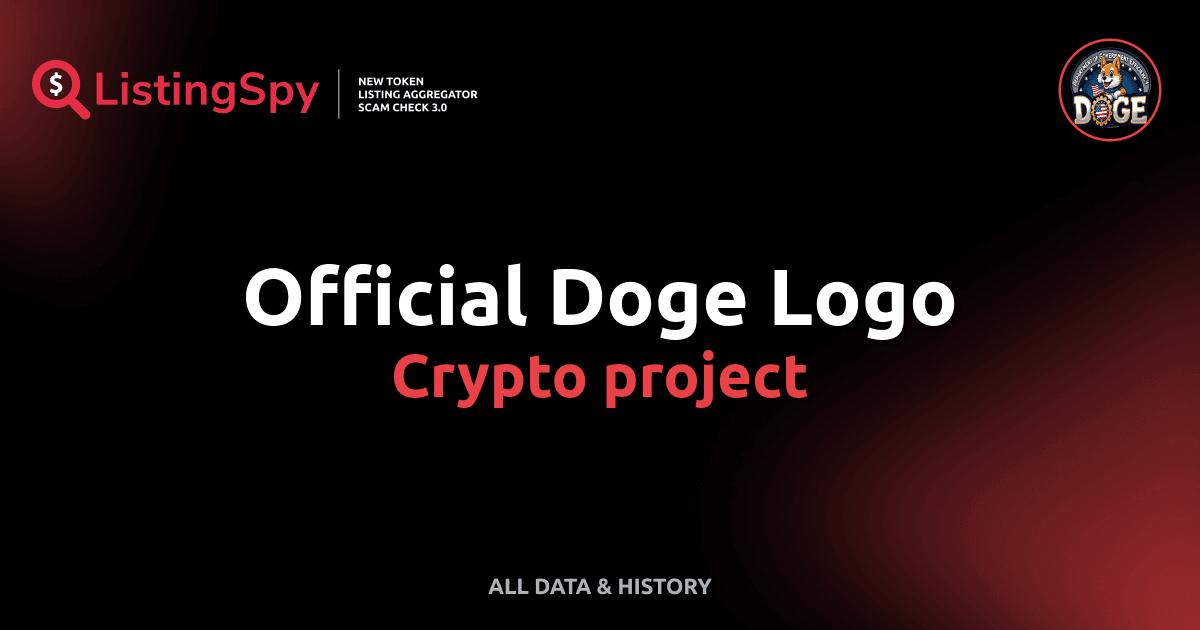 Official Doge Logo crypto project: DOGE token listings, events ...