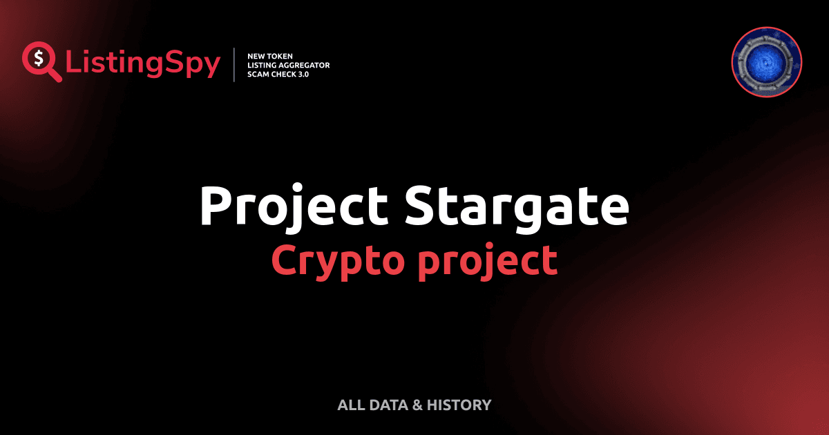 Project Stargate crypto project: STARGATE token listings, events ...