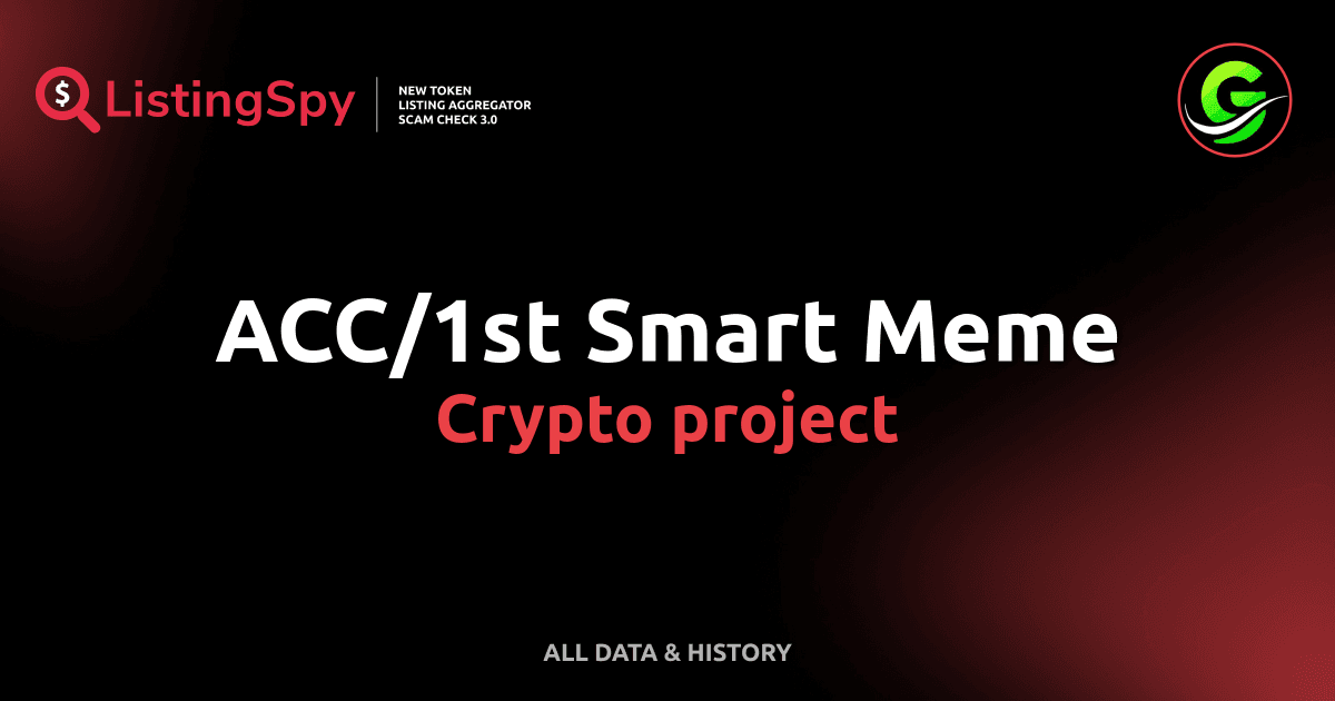 ACC/1st Smart Meme crypto project: GAGSTER token listings, events ...