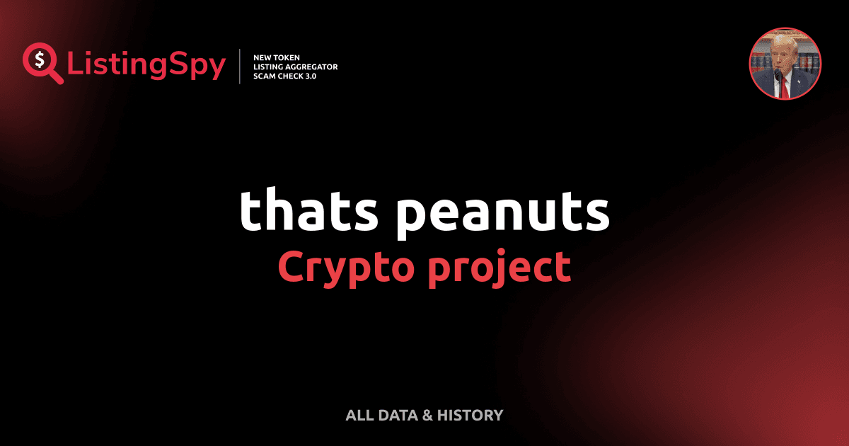 thats peanuts crypto project: PEANUTS token listings, events, analysis | ListingSpy