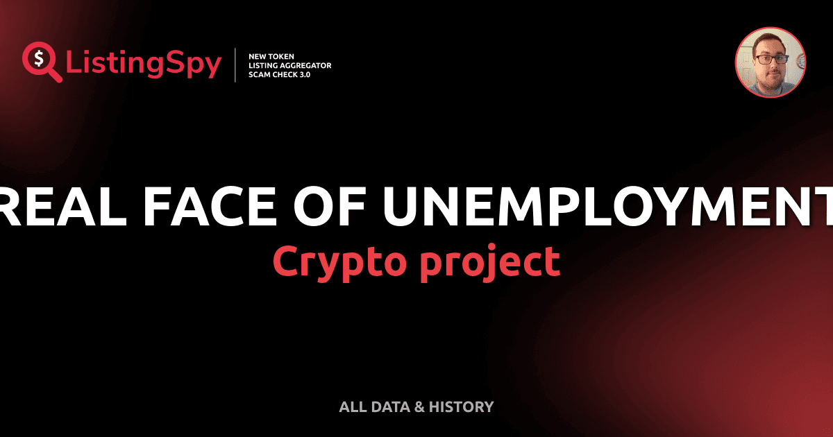 REAL FACE OF UNEMPLOYMENT crypto project: JASON token listings, events, analysis | ListingSpy