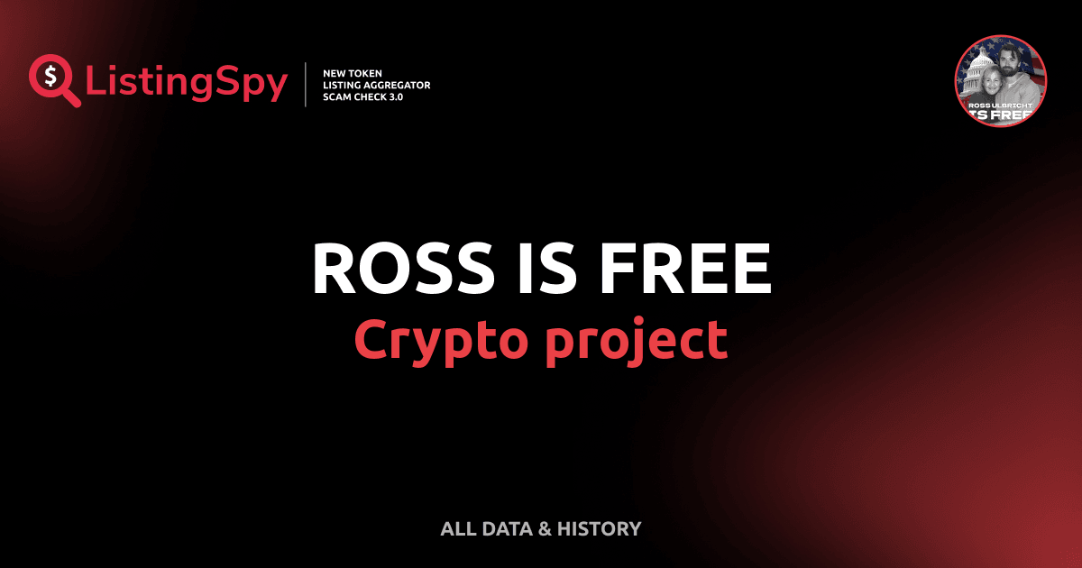 ROSS IS FREE crypto project: ROSS token listings, events, analysis ...