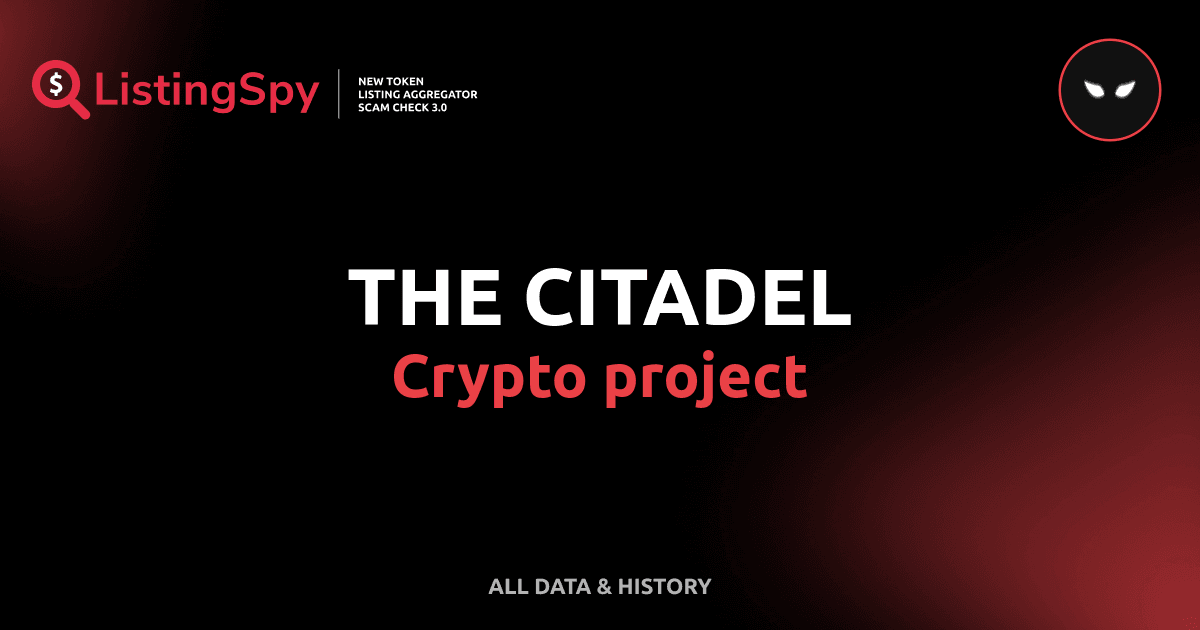THE CITADEL crypto project: CITADEL token listings, events, analysis | ListingSpy