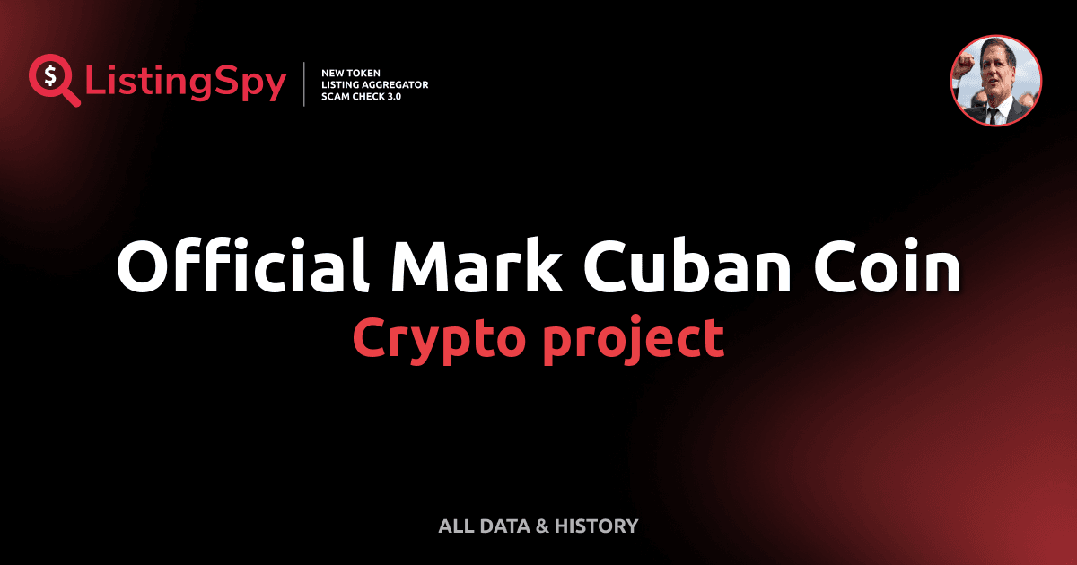Official Mark Cuban Coin crypto project: CUBAN token listings, events ...