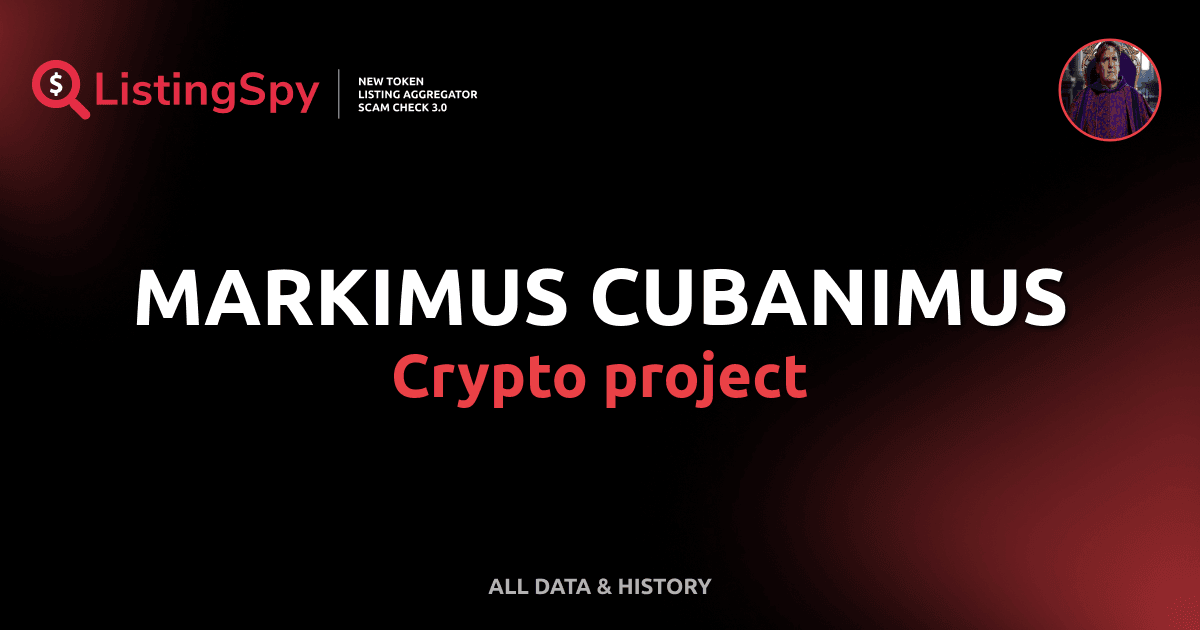 MARKIMUS CUBANIMUS crypto project: MARKIMUS token listings, events, analysis | ListingSpy