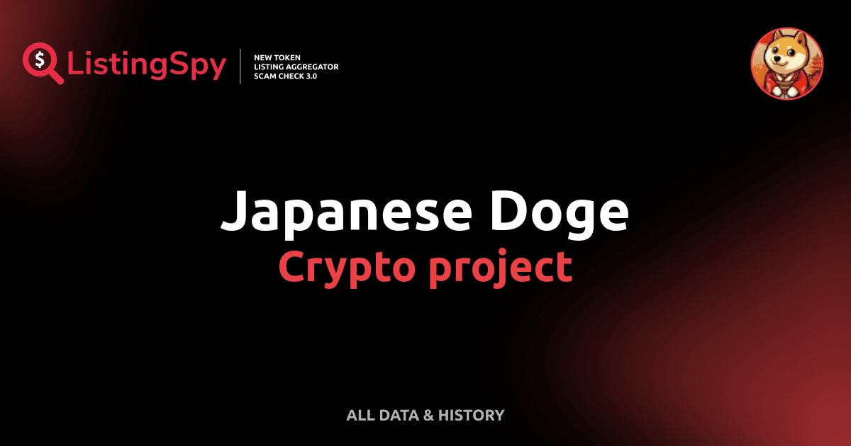 Japanese Doge crypto project: DOJE token listings, events, analysis | ListingSpy