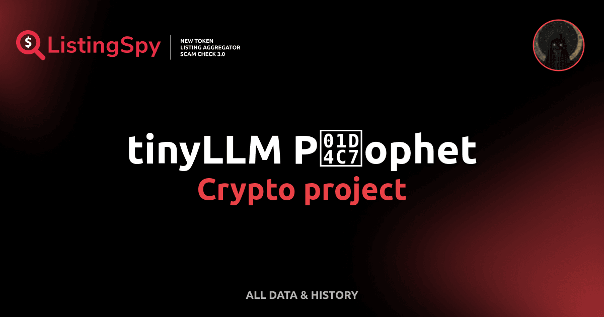 tinyLLM P????ophet crypto project: c????rus token listings, events, analysis | ListingSpy