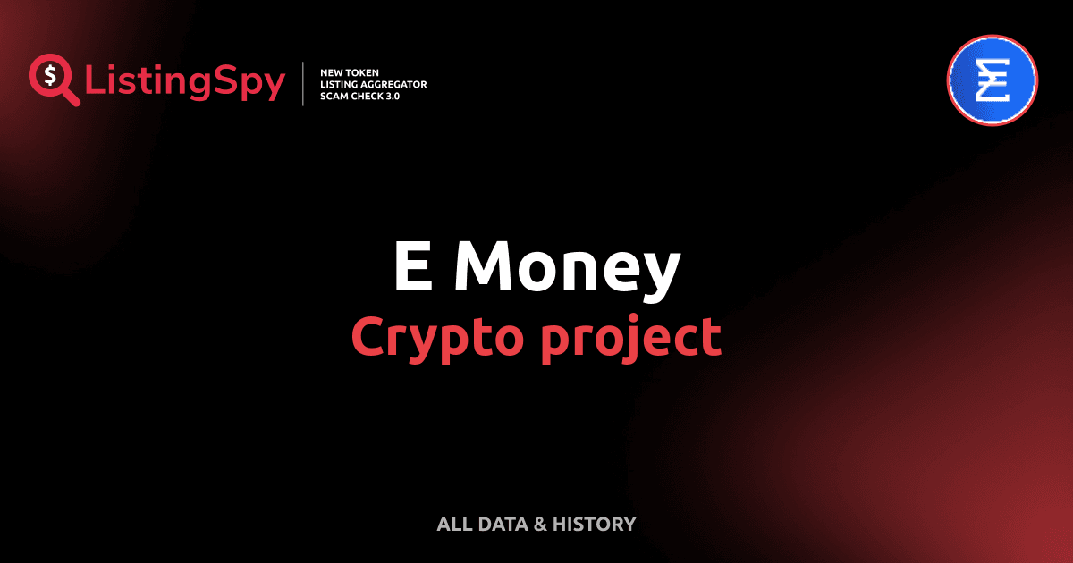 E Money crypto project: EMYC token listings, events, analysis | ListingSpy