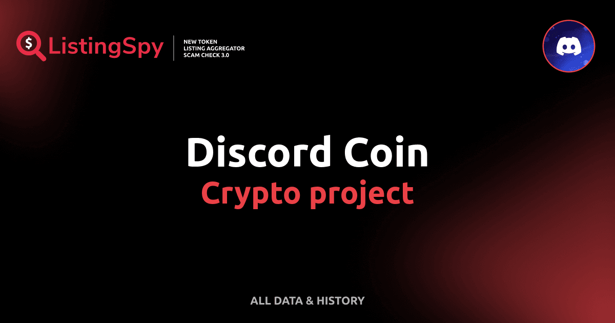 Discord Coin crypto project: DISCORD token listings, events, analysis ...