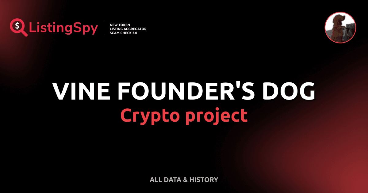 VINE FOUNDER'S DOG crypto project: Margott token listings, events ...