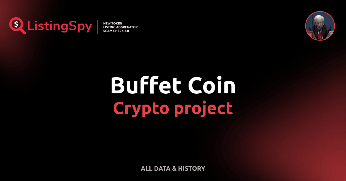 Buffet Coin crypto project: Buffet token listings, events, analysis | ListingSpy