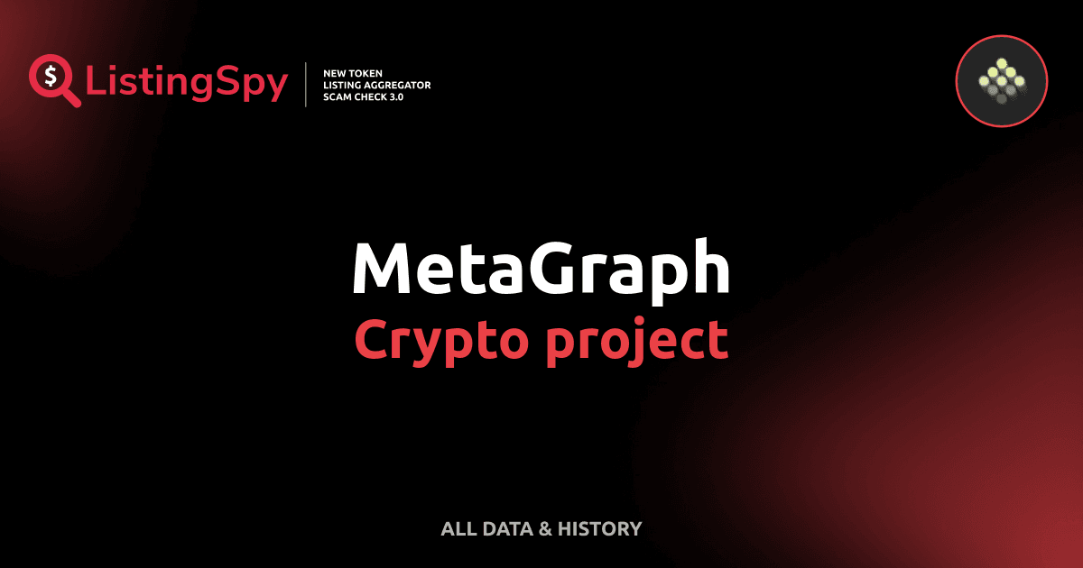 MetaGraph crypto project: METAGRAPH token listings, events, analysis | ListingSpy