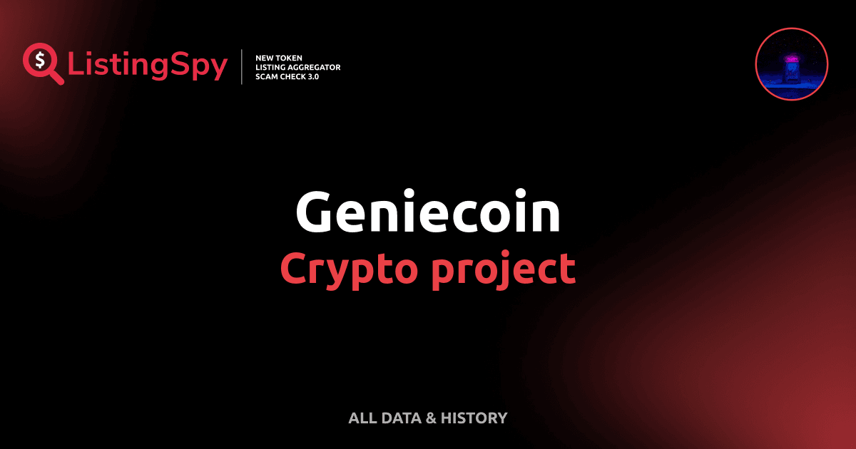 Geniecoin crypto project: Genie token listings, events, analysis ...
