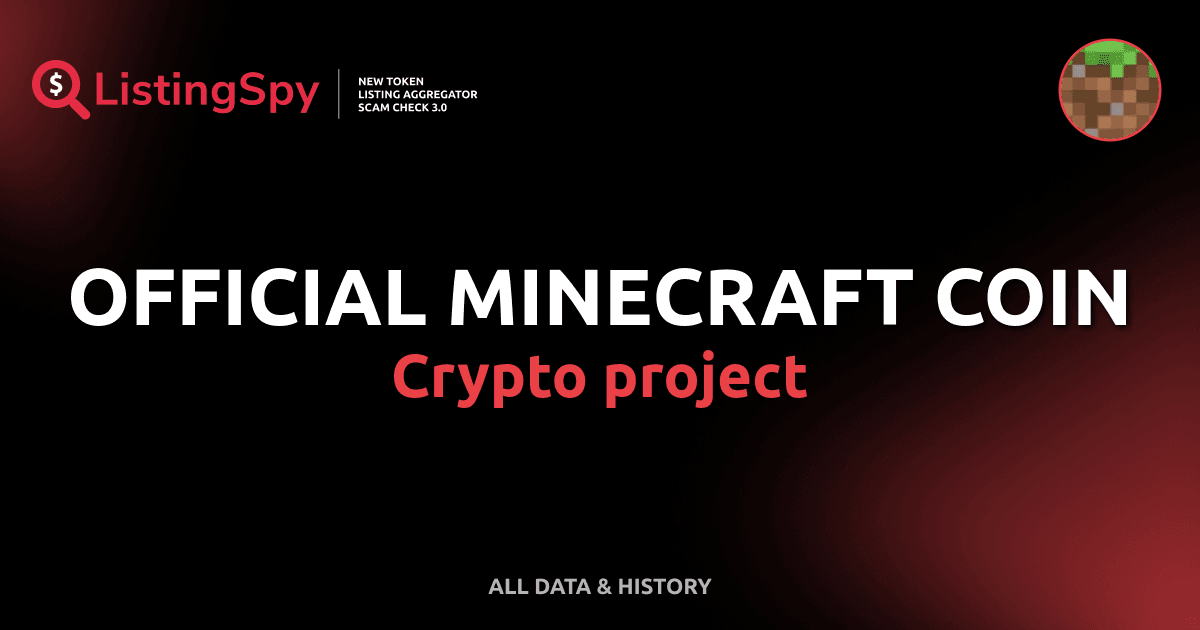 OFFICIAL MINECRAFT COIN crypto project: MINECRAFT token listings ...