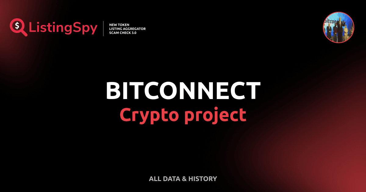 BITCONNECT crypto project: BITCONNECT token listings, events, analysis ...