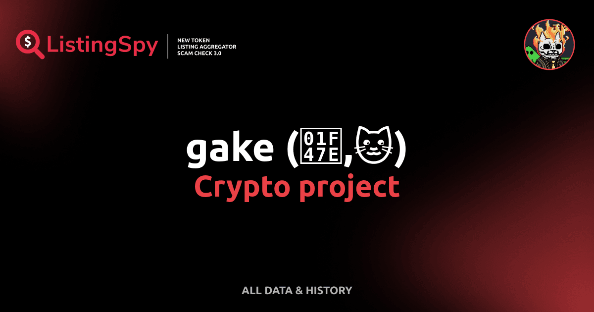 gake (????,????) crypto project: GAKE token listings, events, analysis ...